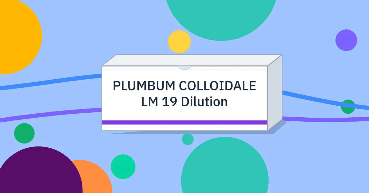 Symbolbild: Packung mit der Aufschrift PLUMBUM COLLOIDALE LM 19 Dilution (PZN 13040308) – Verfügbarkeit und Bezug in Apotheken in Frankfurt am Main
