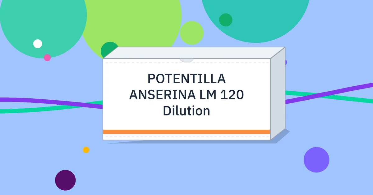 Symbolbild: Packung mit der Aufschrift POTENTILLA ANSERINA LM 120 Dilution (PZN 13665505) – Verfügbarkeit und Bezug in Apotheken in Frankfurt am Main