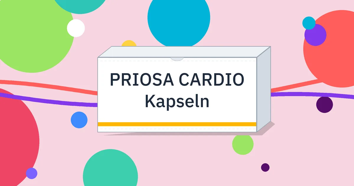 Symbolbild: Packung mit der Aufschrift PRIOSA CARDIO Kapseln (PZN 17440022) – Verfügbarkeit und Bezug in Apotheken in Frankfurt am Main
