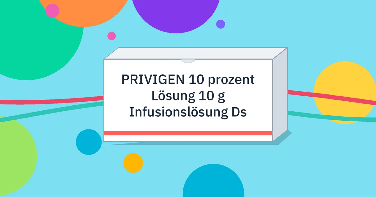 Symbolbild: Packung mit der Aufschrift PRIVIGEN 10 prozent Lösung 10 g Infusionslösung Ds (PZN 11850368) – Verfügbarkeit und Bezug in Apotheken in Frankfurt am Main