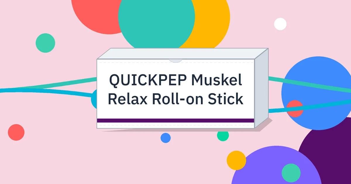 Symbolbild: Packung mit der Aufschrift QUICKPEP Muskel Relax Roll-on Stick (PZN 10795526) – Verfügbarkeit und Bezug in Apotheken in Frankfurt am Main