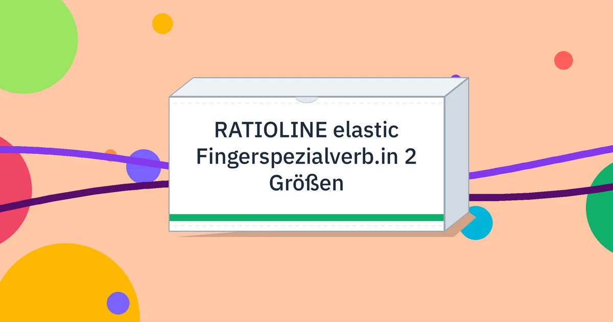 Symbolbild: Packung mit der Aufschrift RATIOLINE elastic Fingerspezialverb.in 2 Größen (PZN 01805355) – Verfügbarkeit und Bezug in Apotheken in Frankfurt am Main