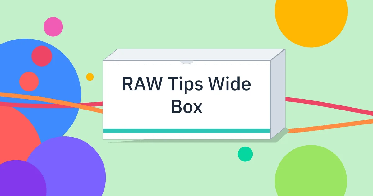 Symbolbild: Packung mit der Aufschrift RAW Tips Wide Box (PZN 20840179) – Verfügbarkeit und Bezug in Apotheken in Frankfurt am Main