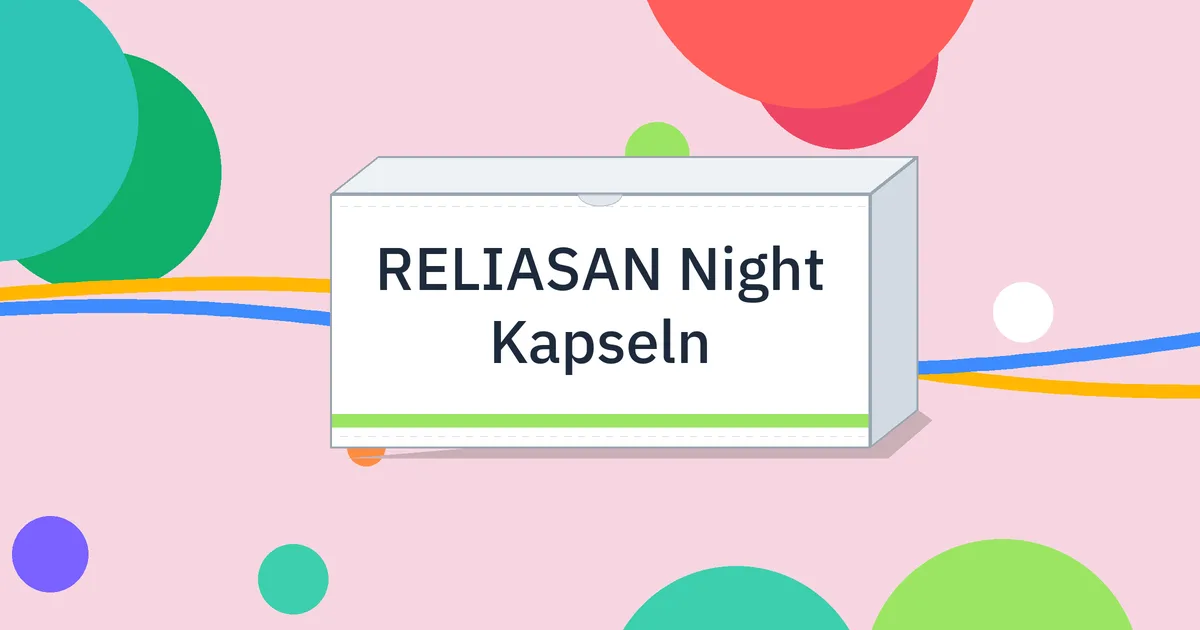 Symbolbild: Packung mit der Aufschrift RELIASAN Night Kapseln (PZN 14050881) – Verfügbarkeit und Bezug in Apotheken in Frankfurt am Main