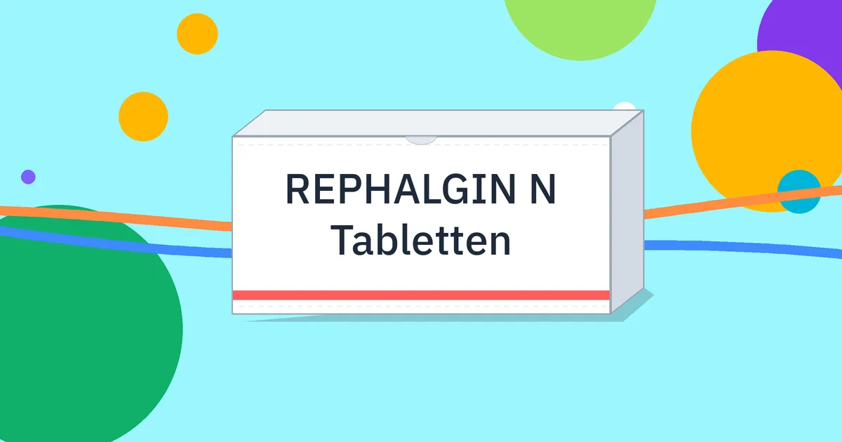 Symbolbild: Packung mit der Aufschrift REPHALGIN N Tabletten (PZN 04655755) – Verfügbarkeit und Bezug in Apotheken in Frankfurt am Main