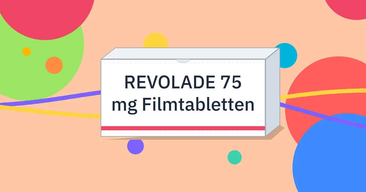 Symbolbild: Packung mit der Aufschrift REVOLADE 75 mg Filmtabletten (PZN 17598935) – Verfügbarkeit und Bezug in Apotheken in Frankfurt am Main