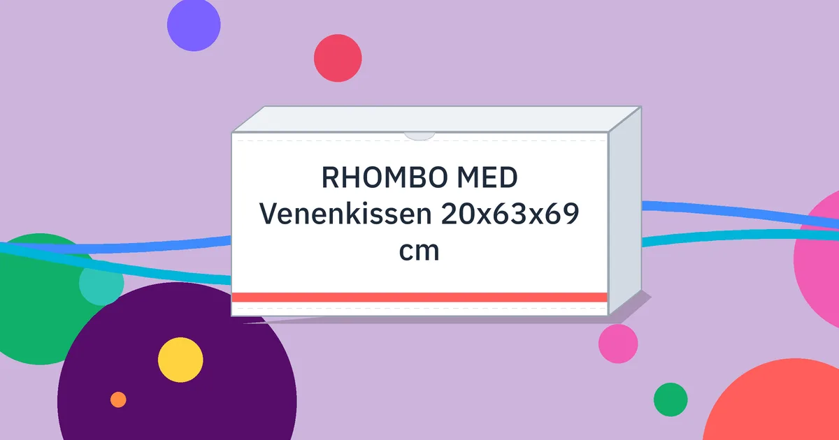 Symbolbild: Packung mit der Aufschrift RHOMBO MED Venenkissen 20x63x69 cm (PZN 07738111) – Verfügbarkeit und Bezug in Apotheken in Frankfurt am Main