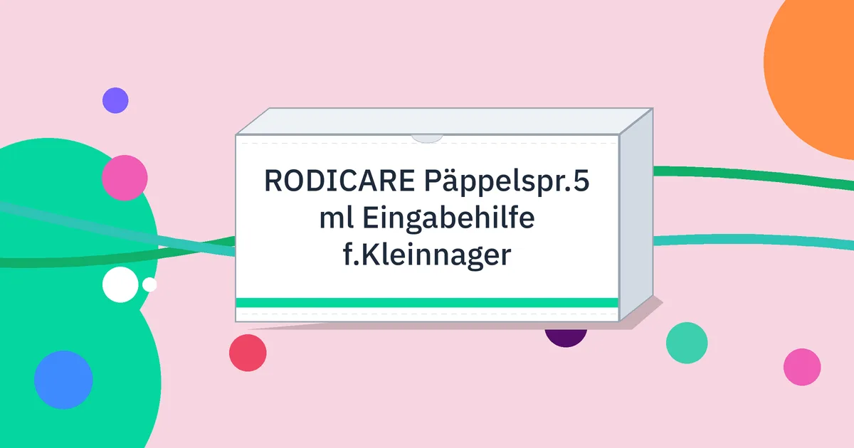 Symbolbild: Packung mit der Aufschrift RODICARE Päppelspr.5 ml Eingabehilfe f.Kleinnager (PZN 18444387) – Verfügbarkeit und Bezug in Apotheken in Frankfurt am Main