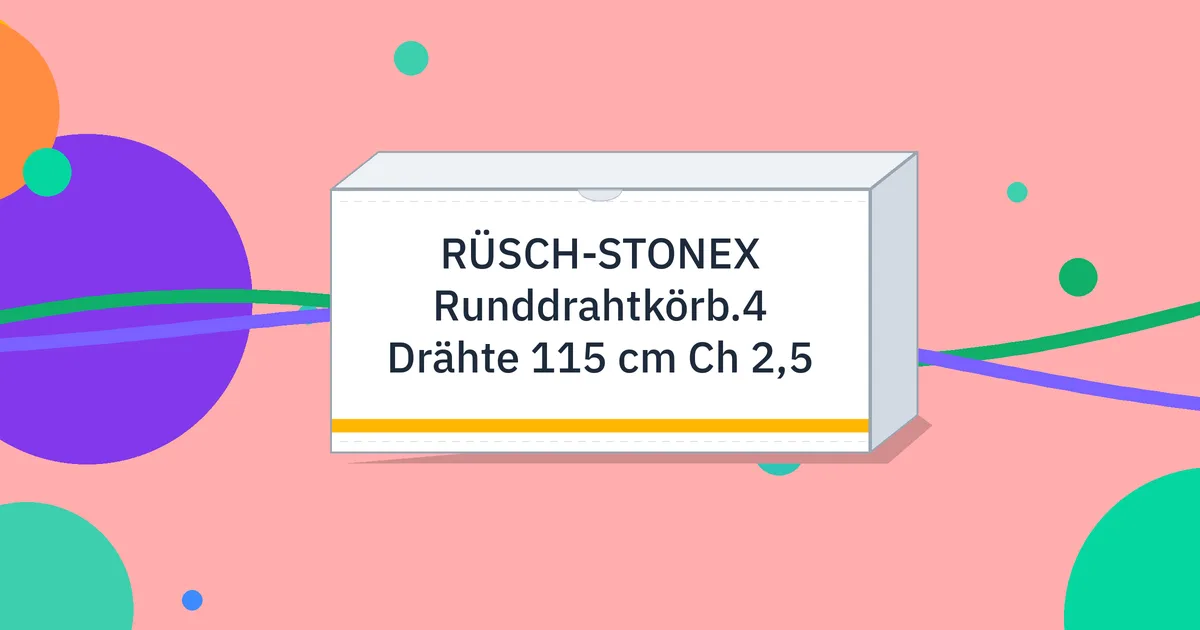 Symbolbild: Packung mit der Aufschrift RÜSCH-STONEX Runddrahtkörb.4 Drähte 115 cm Ch 2,5 (PZN 12425012) – Verfügbarkeit und Bezug in Apotheken in Frankfurt am Main