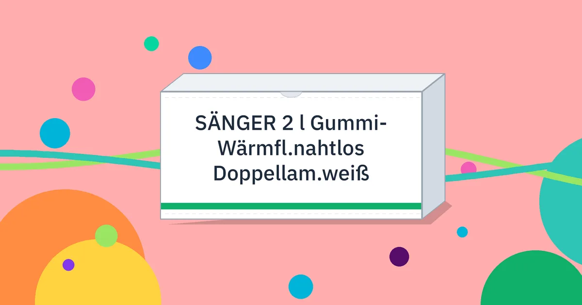 Symbolbild: Packung mit der Aufschrift SÄNGER 2 l Gummi-Wärmfl.nahtlos Doppellam.weiß (PZN 01310139) – Verfügbarkeit und Bezug in Apotheken in Frankfurt am Main