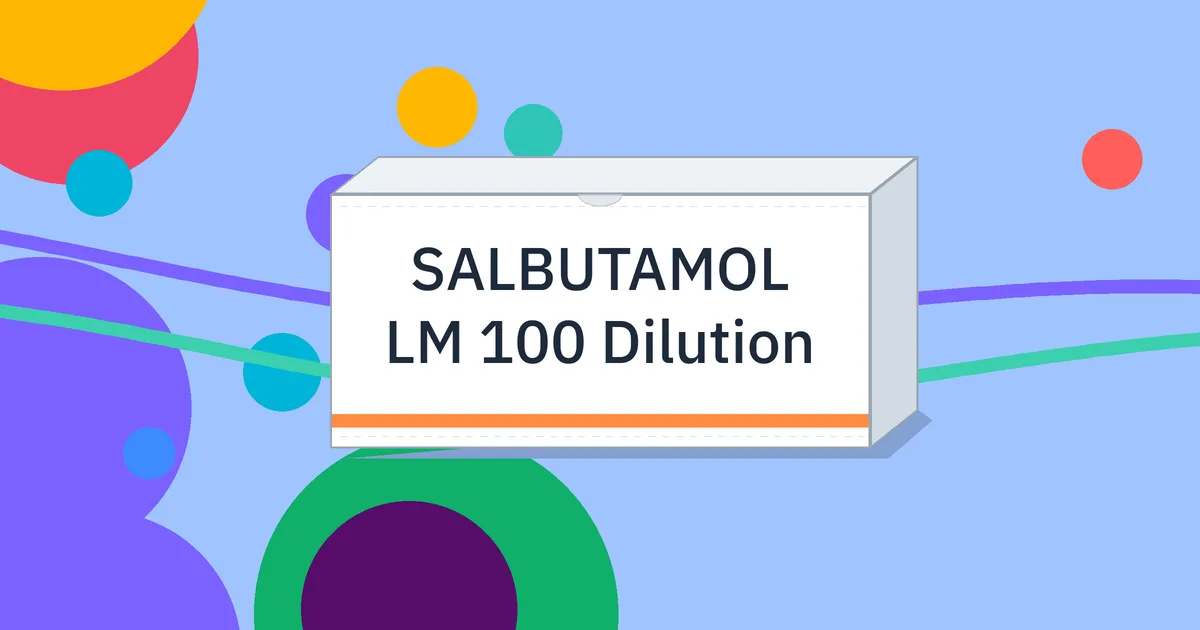 Symbolbild: Packung mit der Aufschrift SALBUTAMOL LM 100 Dilution (PZN 13177467) – Verfügbarkeit und Bezug in Apotheken in Frankfurt am Main