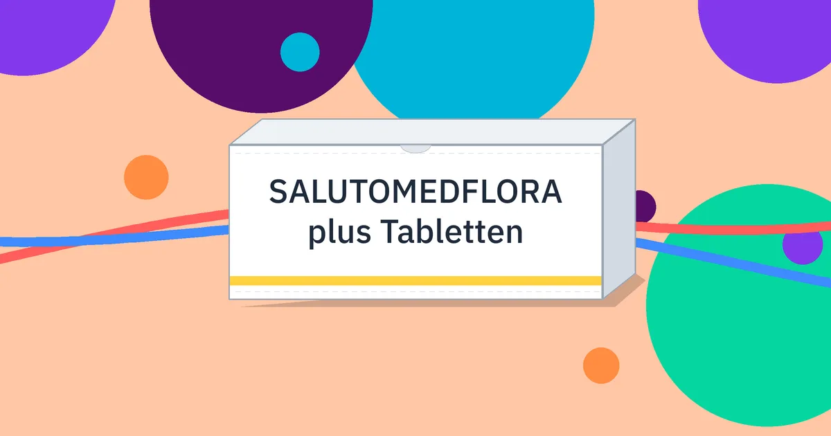 Symbolbild: Packung mit der Aufschrift SALUTOMEDFLORA plus Tabletten (PZN 10918489) – Verfügbarkeit und Bezug in Apotheken in Frankfurt am Main