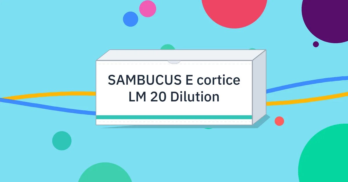 Symbolbild: Packung mit der Aufschrift SAMBUCUS E cortice LM 20 Dilution (PZN 13180050) – Verfügbarkeit und Bezug in Apotheken in Frankfurt am Main