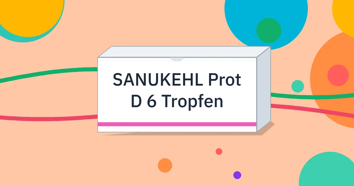 Symbolbild: Packung mit der Aufschrift SANUKEHL Prot D 6 Tropfen (PZN 07402931) – Verfügbarkeit und Bezug in Apotheken in Frankfurt am Main