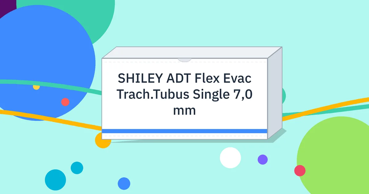 Symbolbild: Packung mit der Aufschrift SHILEY ADT Flex Evac Trach.Tubus Single 7,0 mm (PZN 18410448) – Verfügbarkeit und Bezug in Apotheken in Frankfurt am Main