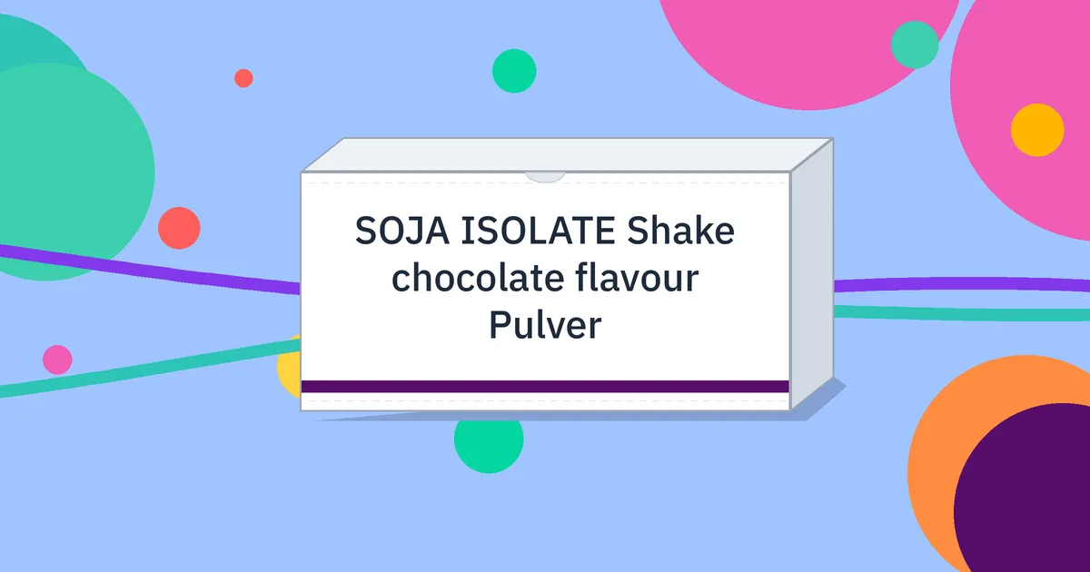 Symbolbild: Packung mit der Aufschrift SOJA ISOLATE Shake chocolate flavour Pulver (PZN 10268548) – Verfügbarkeit und Bezug in Apotheken in Frankfurt am Main