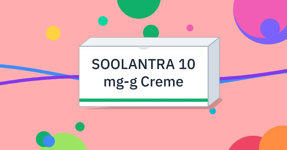 Symbolbild: Packung mit der Aufschrift SOOLANTRA 10 mg-g Creme (PZN 20769091) – Verfügbarkeit und Bezug in Apotheken in Frankfurt am Main