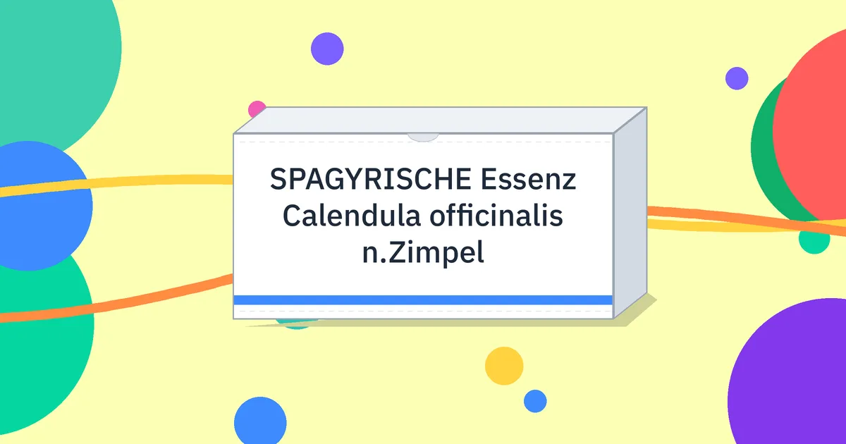 Symbolbild: Packung mit der Aufschrift SPAGYRISCHE Essenz Calendula officinalis n.Zimpel (PZN 00915975) – Verfügbarkeit und Bezug in Apotheken in Frankfurt am Main
