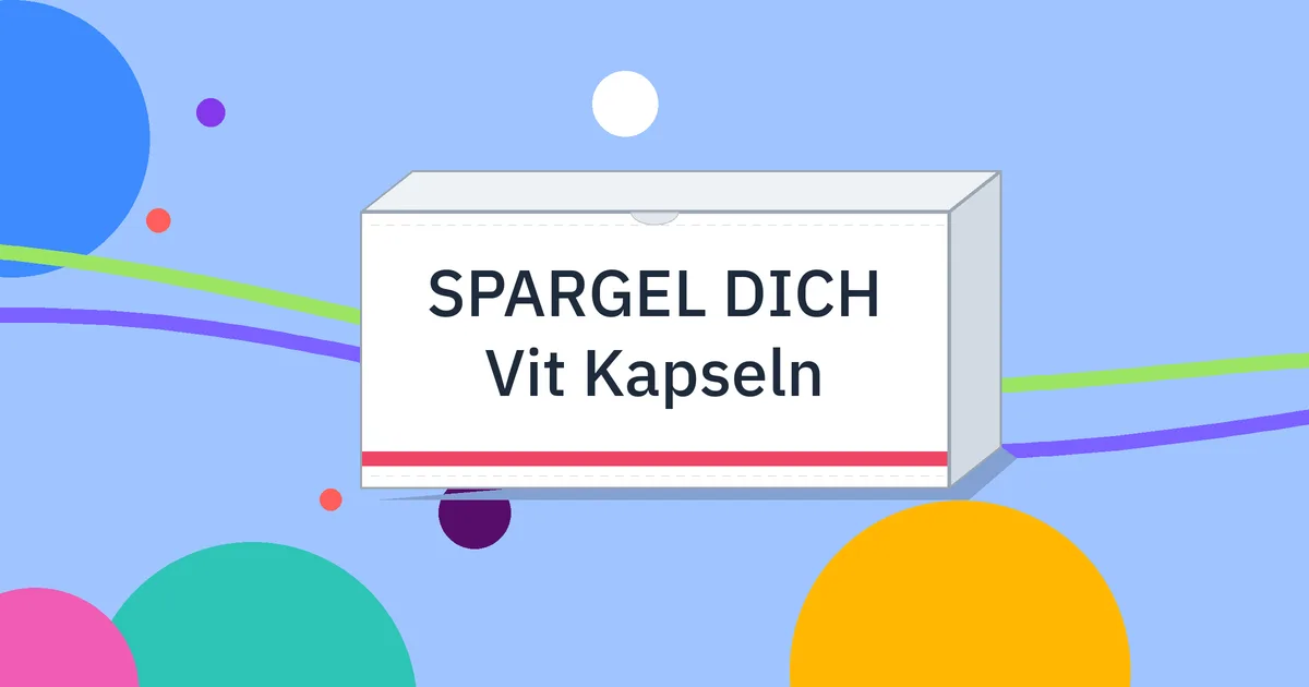 Symbolbild: Packung mit der Aufschrift SPARGEL DICH Vit Kapseln (PZN 12898762) – Verfügbarkeit und Bezug in Apotheken in Frankfurt am Main