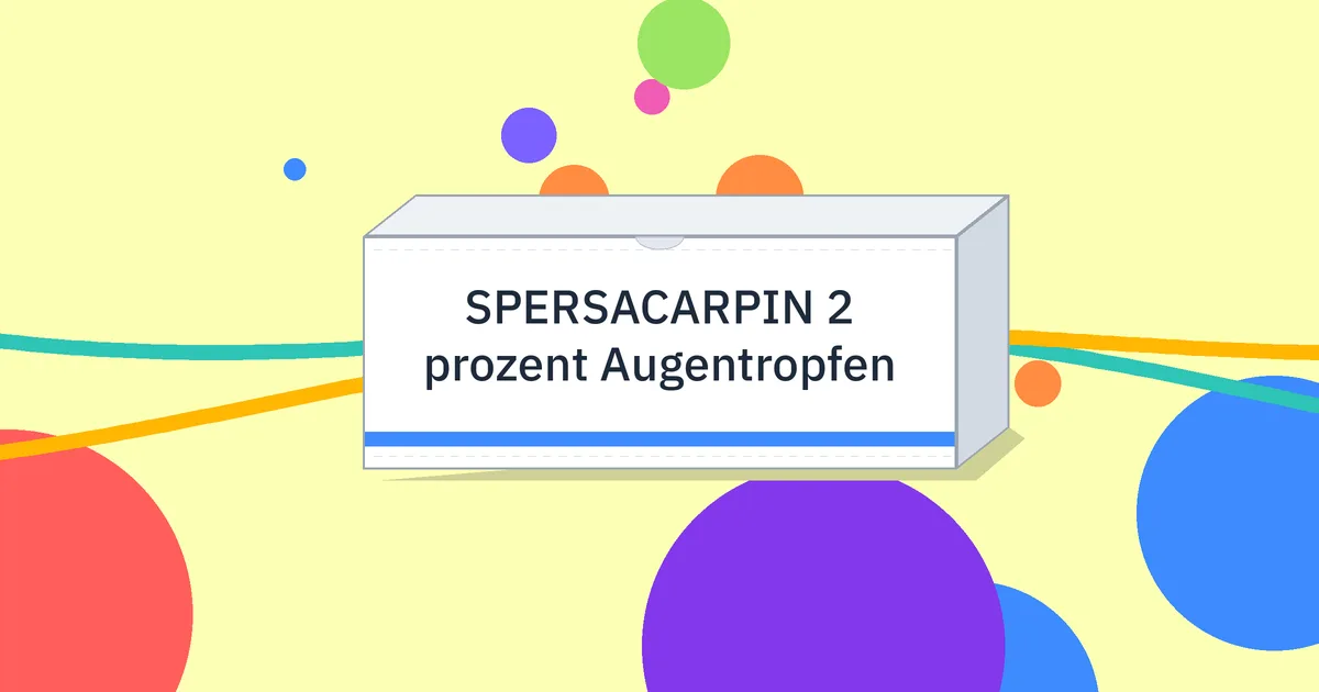 Symbolbild: Packung mit der Aufschrift SPERSACARPIN 2 prozent Augentropfen (PZN 02235173) – Verfügbarkeit und Bezug in Apotheken in Frankfurt am Main