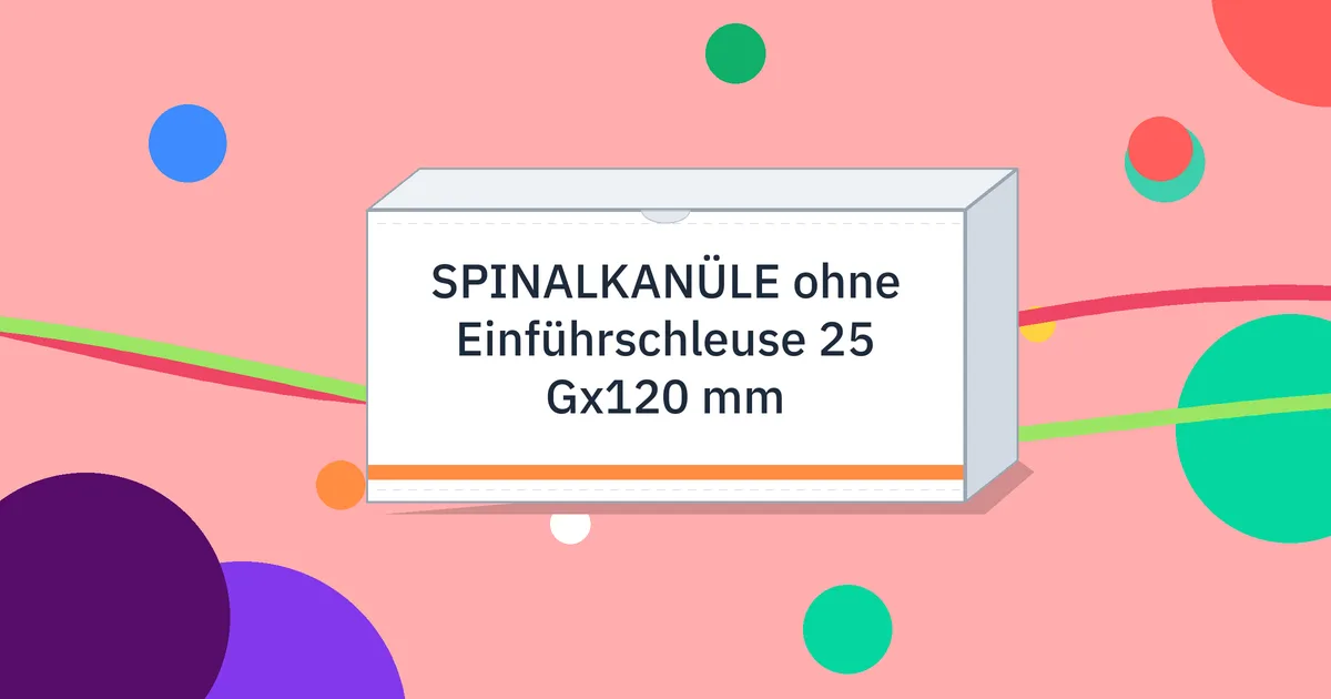 Symbolbild: Packung mit der Aufschrift SPINALKANÜLE ohne Einführschleuse 25 Gx120 mm (PZN 03946278) – Verfügbarkeit und Bezug in Apotheken in Frankfurt am Main