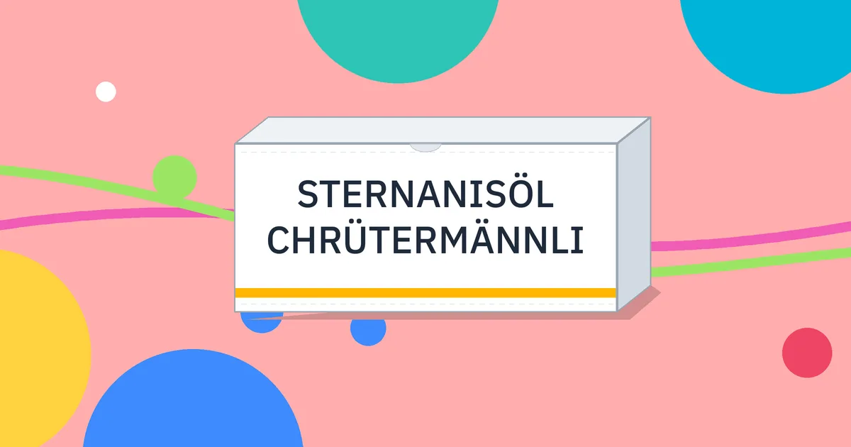 Symbolbild: Packung mit der Aufschrift STERNANISÖL CHRÜTERMÄNNLI (PZN 07197394) – Verfügbarkeit und Bezug in Apotheken in Frankfurt am Main