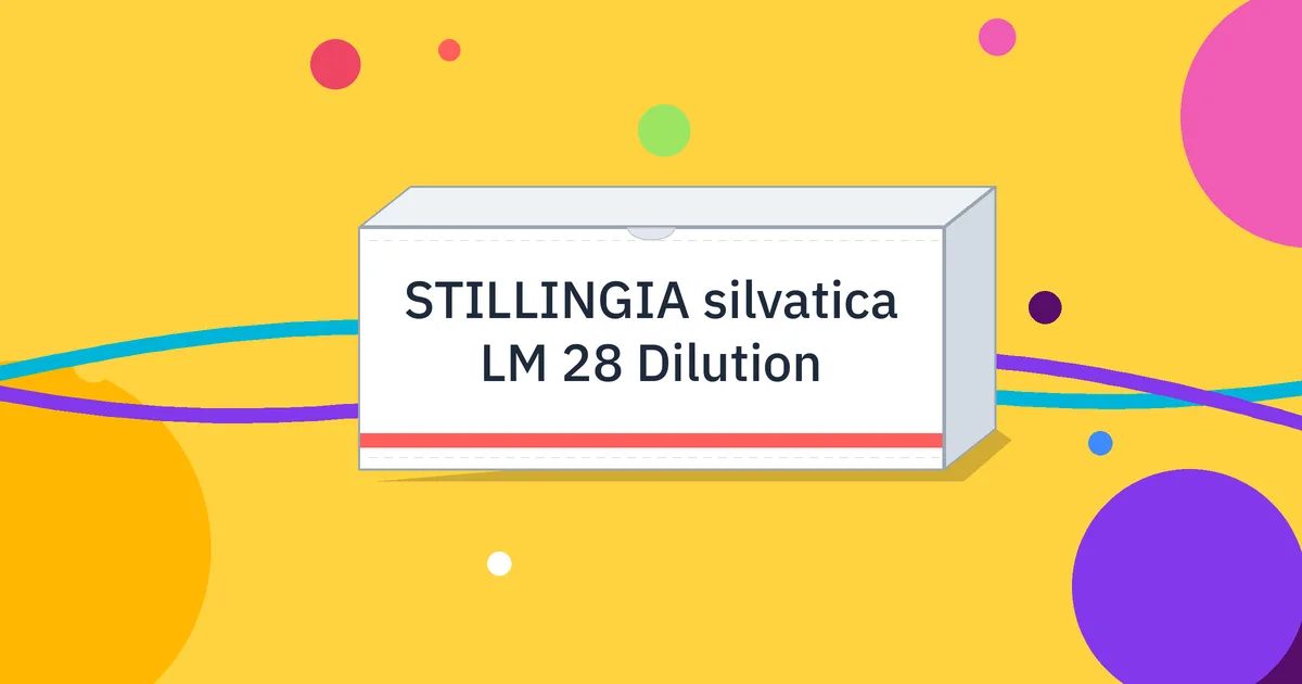 Symbolbild: Packung mit der Aufschrift STILLINGIA silvatica LM 28 Dilution (PZN 13201585) – Verfügbarkeit und Bezug in Apotheken in Frankfurt am Main