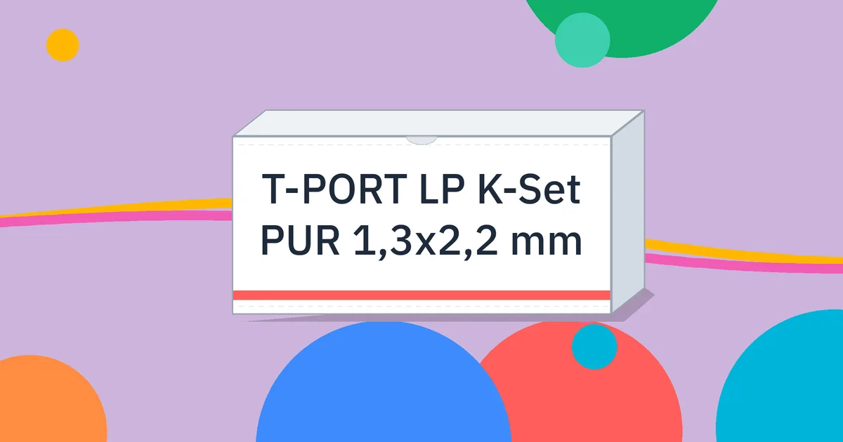 Symbolbild: Packung mit der Aufschrift T-PORT LP K-Set PUR 1,3x2,2 mm (PZN 17588960) – Verfügbarkeit und Bezug in Apotheken in Frankfurt am Main