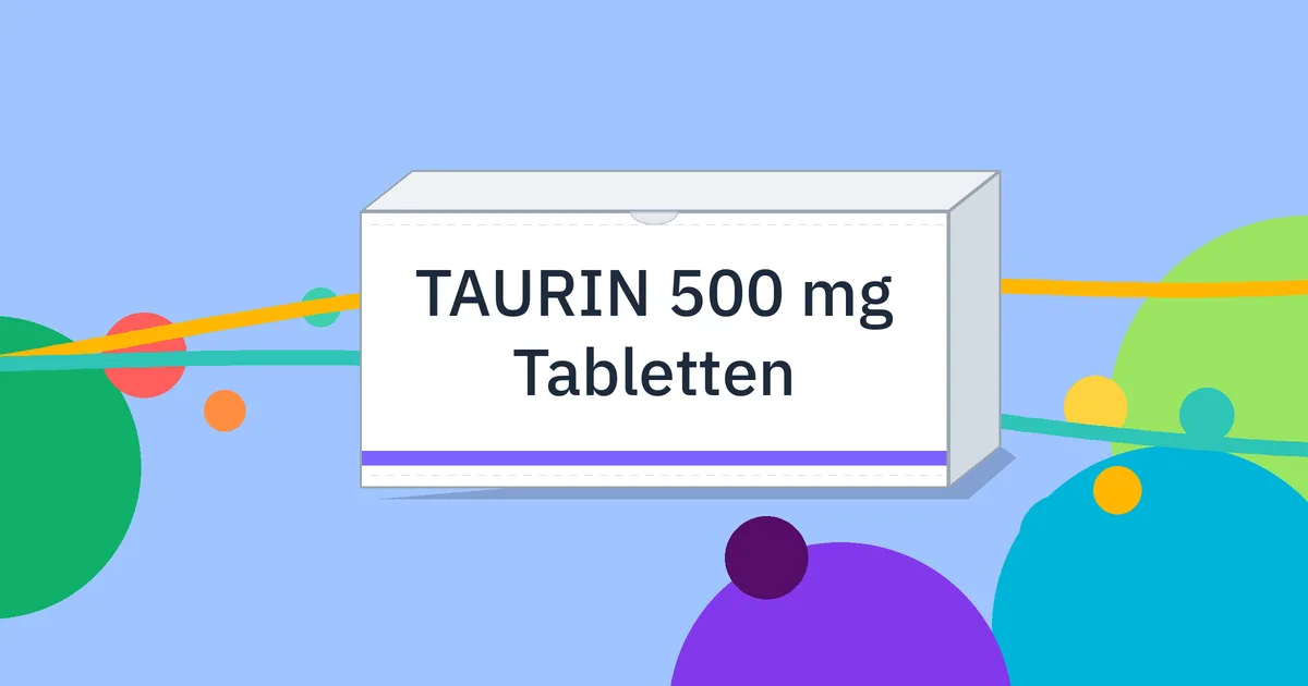 Symbolbild: Packung mit der Aufschrift TAURIN 500 mg Tabletten (PZN 12408611) – Verfügbarkeit und Bezug in Apotheken in Frankfurt am Main