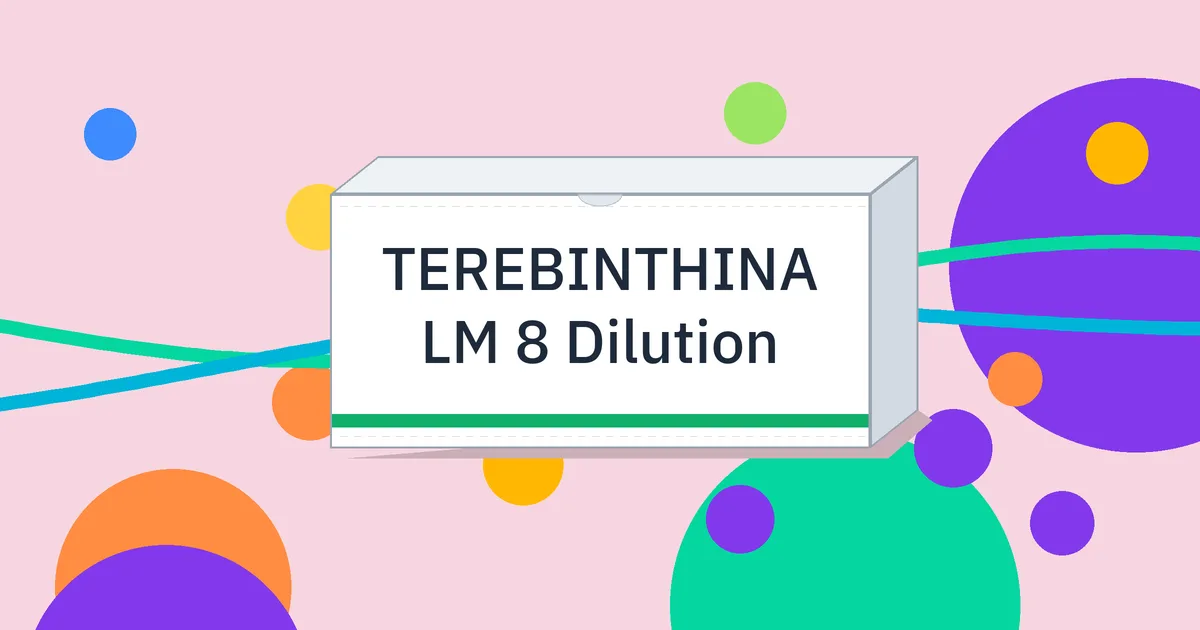Symbolbild: Packung mit der Aufschrift TEREBINTHINA LM 8 Dilution (PZN 13216569) – Verfügbarkeit und Bezug in Apotheken in Frankfurt am Main