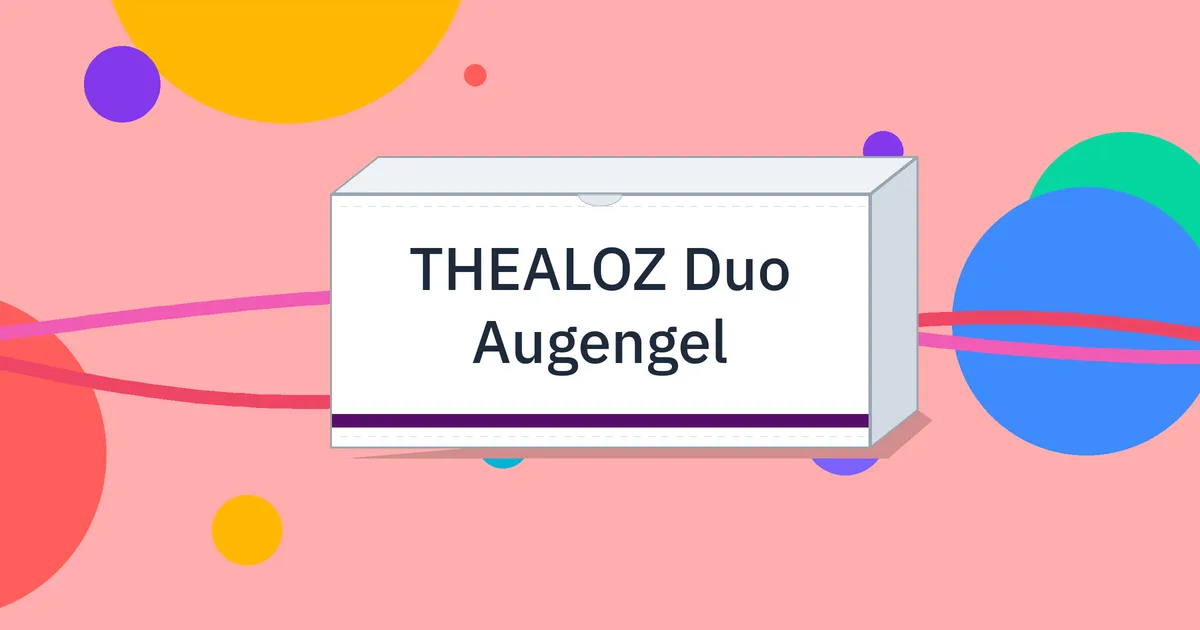 Symbolbild: Packung mit der Aufschrift THEALOZ Duo Augengel (PZN 10394276) – Verfügbarkeit und Bezug in Apotheken in Frankfurt am Main