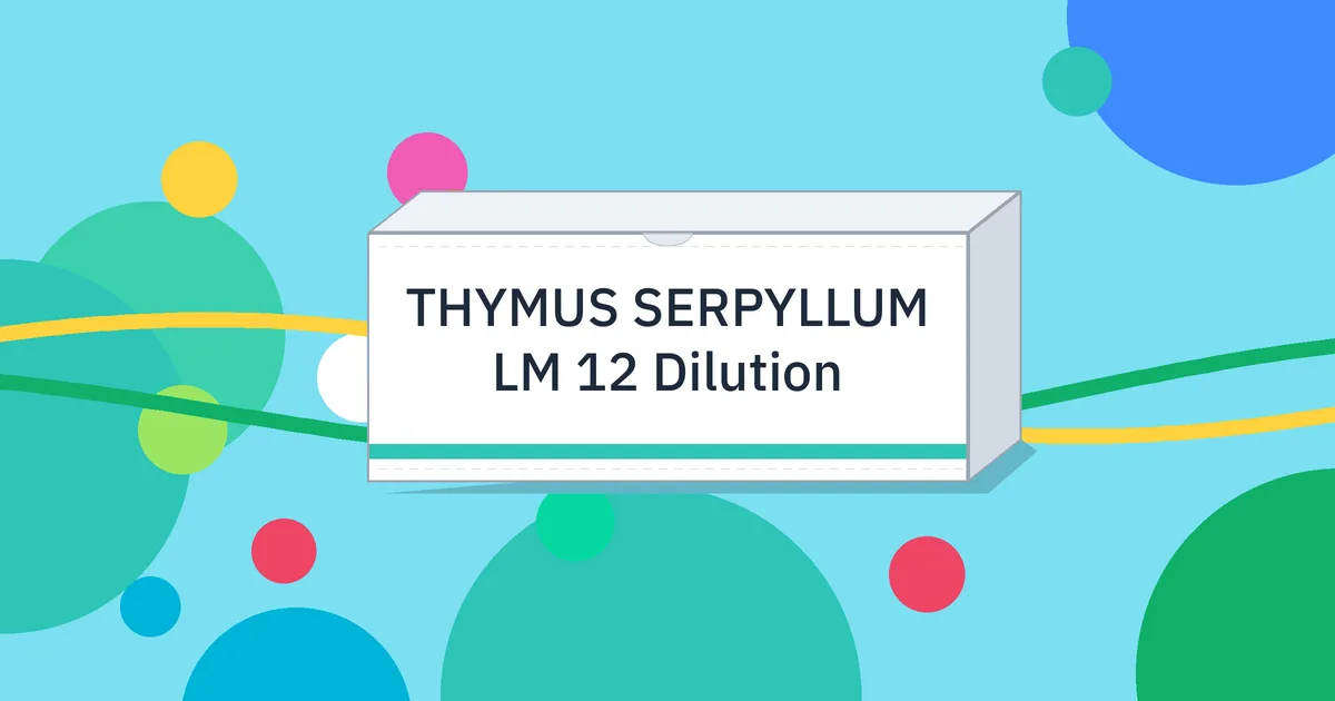 Symbolbild: Packung mit der Aufschrift THYMUS SERPYLLUM LM 12 Dilution (PZN 13222943) – Verfügbarkeit und Bezug in Apotheken in Frankfurt am Main