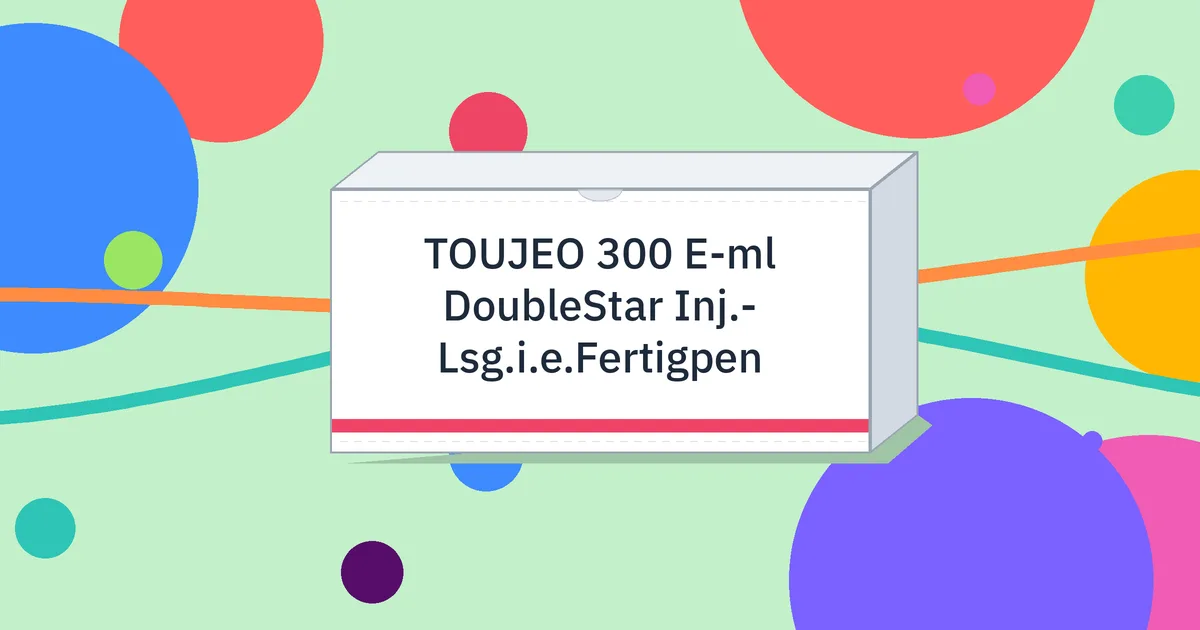 Symbolbild: Packung mit der Aufschrift TOUJEO 300 E-ml DoubleStar Inj.-Lsg.i.e.Fertigpen (PZN 16806768) – Verfügbarkeit und Bezug in Apotheken in Frankfurt am Main