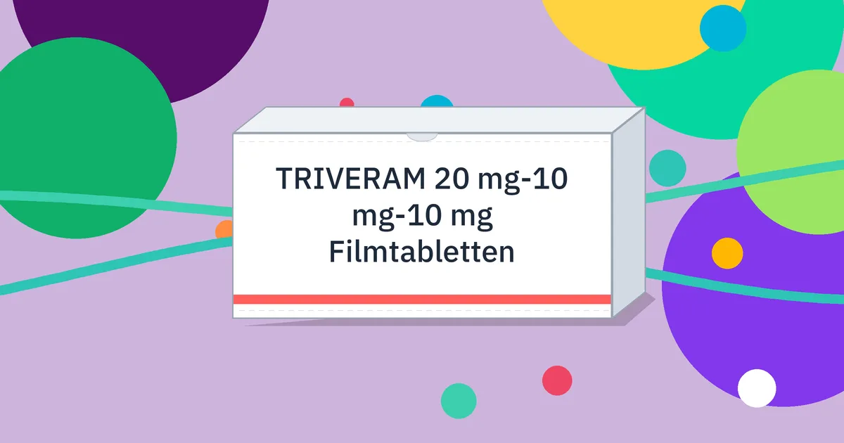 Symbolbild: Packung mit der Aufschrift TRIVERAM 20 mg-10 mg-10 mg Filmtabletten (PZN 18245340) – Verfügbarkeit und Bezug in Apotheken in Frankfurt am Main
