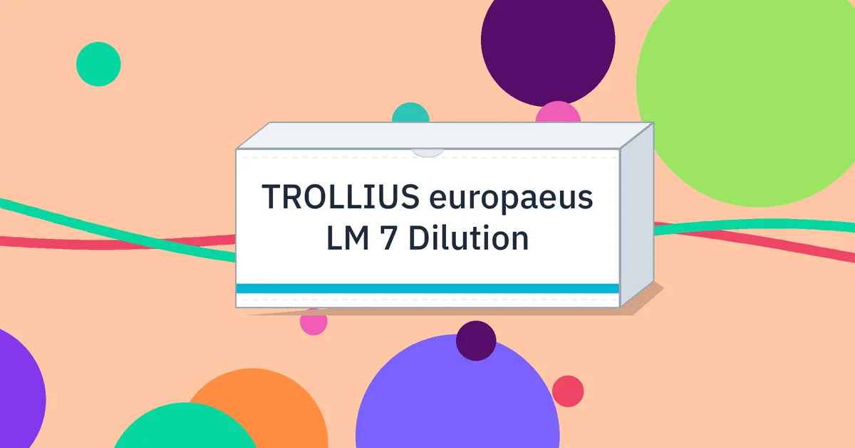 Symbolbild: Packung mit der Aufschrift TROLLIUS europaeus LM 7 Dilution (PZN 13252476) – Verfügbarkeit und Bezug in Apotheken in Frankfurt am Main