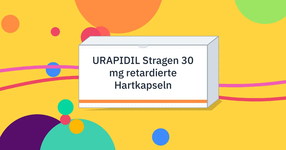 Symbolbild: Packung mit der Aufschrift URAPIDIL Stragen 30 mg retardierte Hartkapseln (PZN 11510939) – Verfügbarkeit und Bezug in Apotheken in Frankfurt am Main