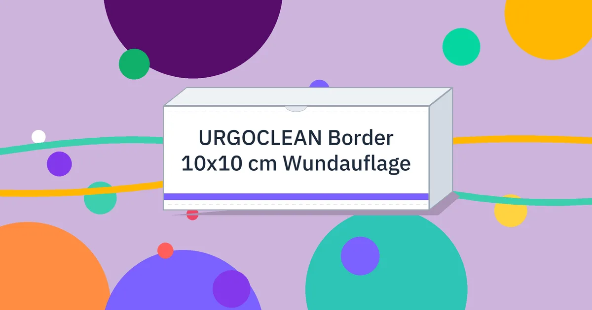 Symbolbild: Packung mit der Aufschrift URGOCLEAN Border 10x10 cm Wundauflage (PZN 19749893) – Verfügbarkeit und Bezug in Apotheken in Frankfurt am Main