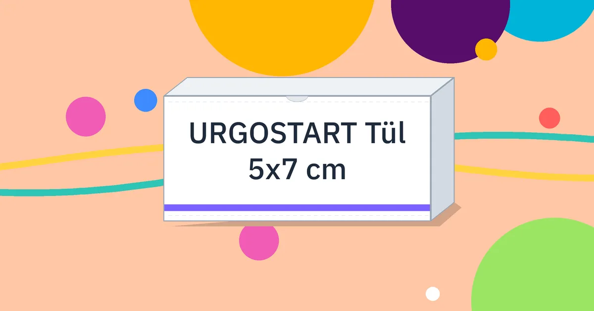 Symbolbild: Packung mit der Aufschrift URGOSTART Tül 5x7 cm (PZN 17311997) – Verfügbarkeit und Bezug in Apotheken in Frankfurt am Main