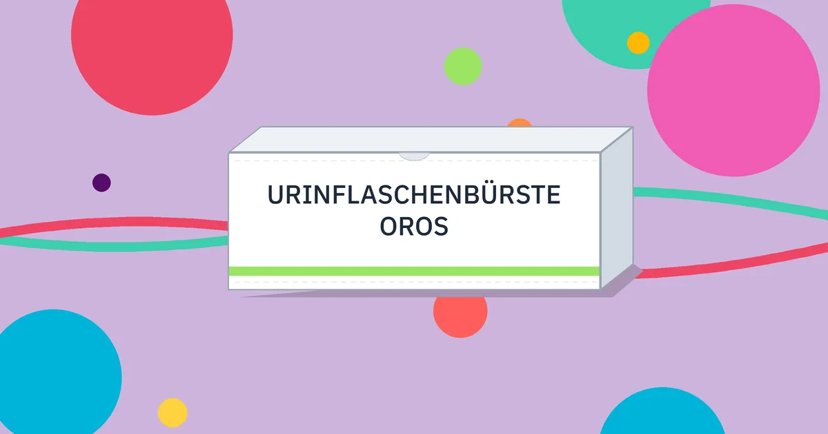 Symbolbild: Packung mit der Aufschrift URINFLASCHENBÜRSTE OROS (PZN 03325406) – Verfügbarkeit und Bezug in Apotheken in Frankfurt am Main