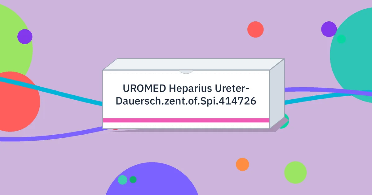 Symbolbild: Packung mit der Aufschrift UROMED Heparius Ureter-Dauersch.zent.of.Spi.414726 (PZN 11370674) – Verfügbarkeit und Bezug in Apotheken in Frankfurt am Main