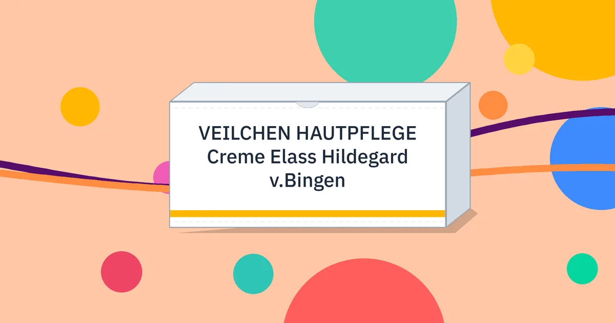 Symbolbild: Packung mit der Aufschrift VEILCHEN HAUTPFLEGE Creme Elass Hildegard v.Bingen (PZN 01865742) – Verfügbarkeit und Bezug in Apotheken in Frankfurt am Main