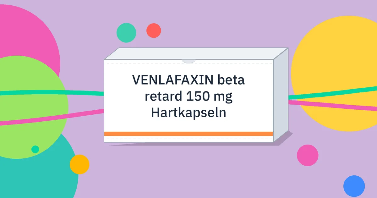 Symbolbild: Packung mit der Aufschrift VENLAFAXIN beta retard 150 mg Hartkapseln (PZN 00021083) – Verfügbarkeit und Bezug in Apotheken in Frankfurt am Main