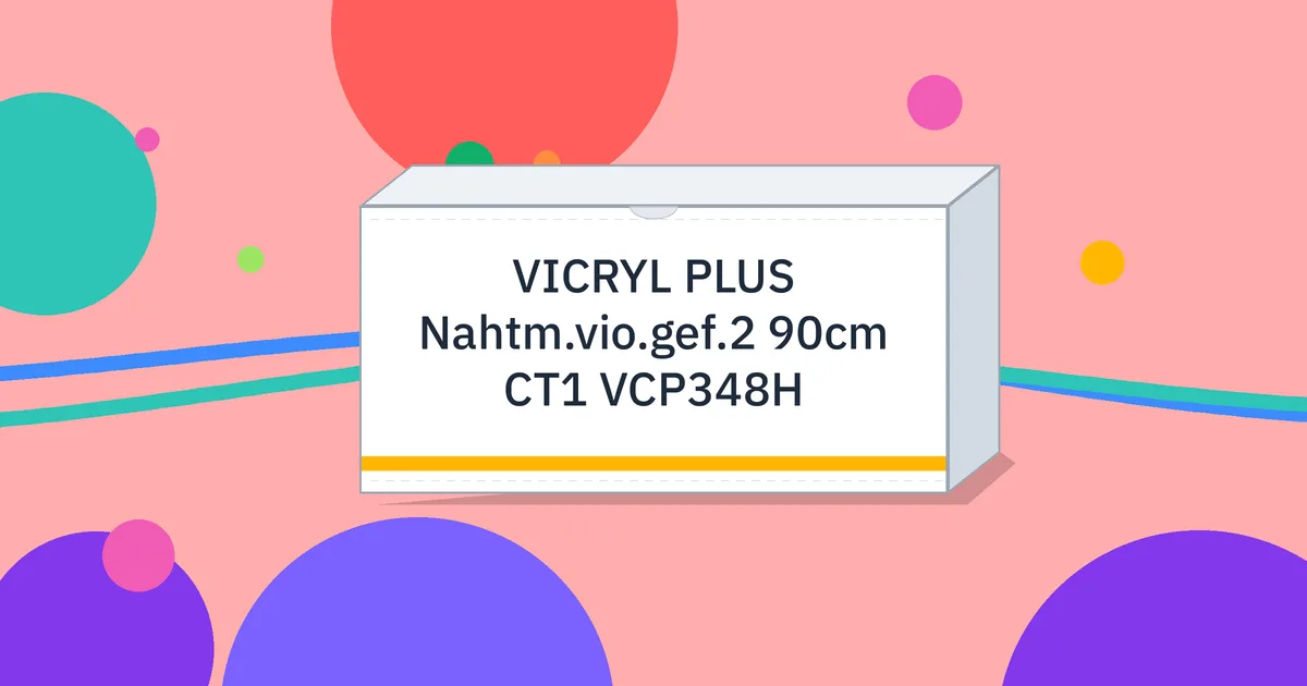 Symbolbild: Packung mit der Aufschrift VICRYL PLUS Nahtm.vio.gef.2 90cm CT1 VCP348H (PZN 16256322) – Verfügbarkeit und Bezug in Apotheken in Frankfurt am Main