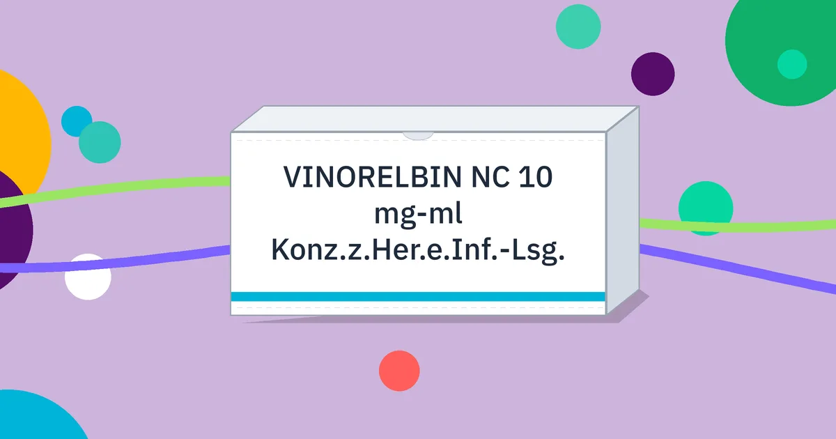 Symbolbild: Packung mit der Aufschrift VINORELBIN NC 10 mg-ml Konz.z.Her.e.Inf.-Lsg. (PZN 02571008) – Verfügbarkeit und Bezug in Apotheken in Frankfurt am Main