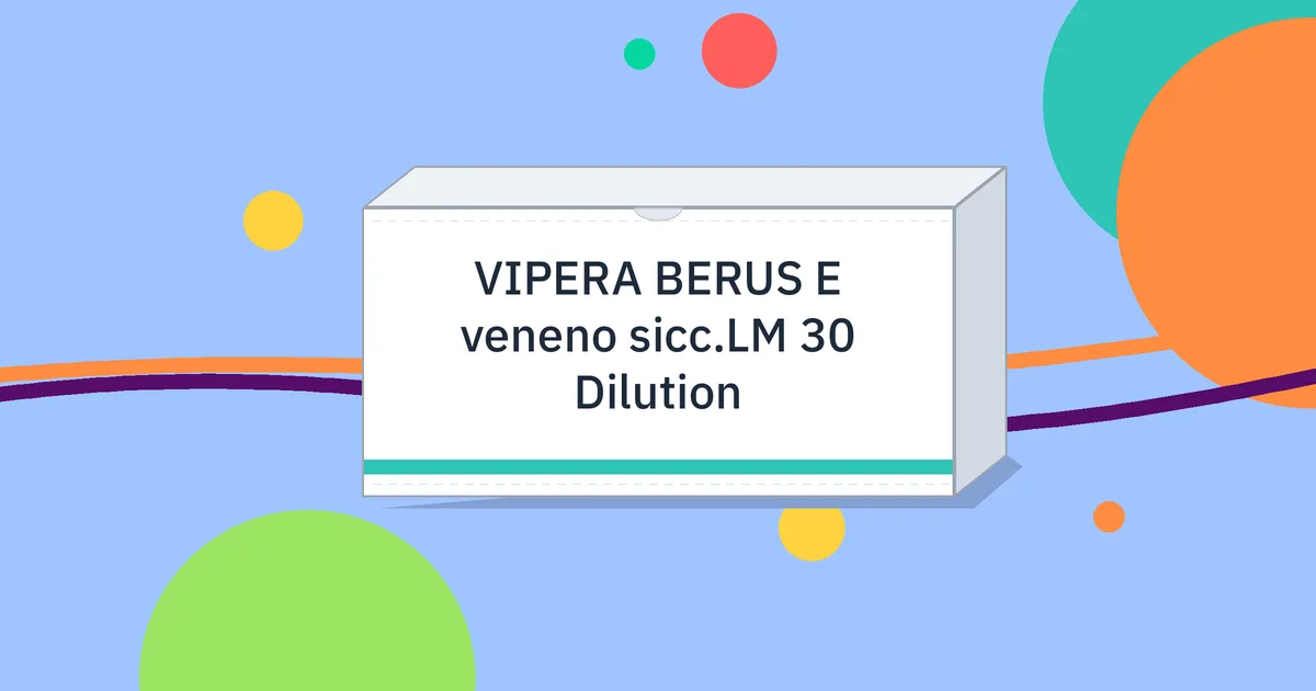 Symbolbild: Packung mit der Aufschrift VIPERA BERUS E veneno sicc.LM 30 Dilution (PZN 08482903) – Verfügbarkeit und Bezug in Apotheken in Frankfurt am Main