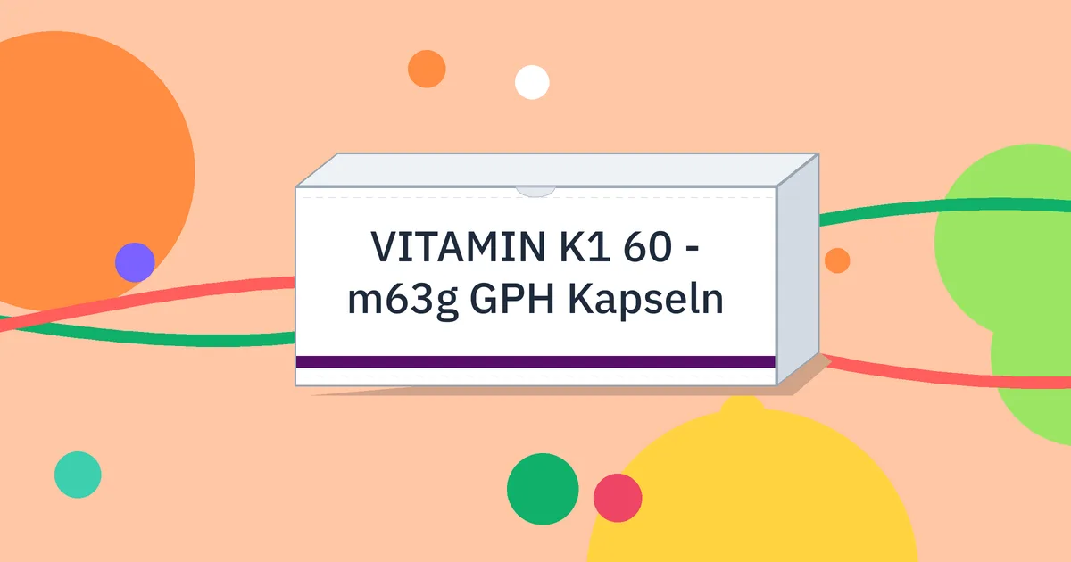 Symbolbild: Packung mit der Aufschrift VITAMIN K1 60 -m63g GPH Kapseln (PZN 00896433) – Verfügbarkeit und Bezug in Apotheken in Frankfurt am Main