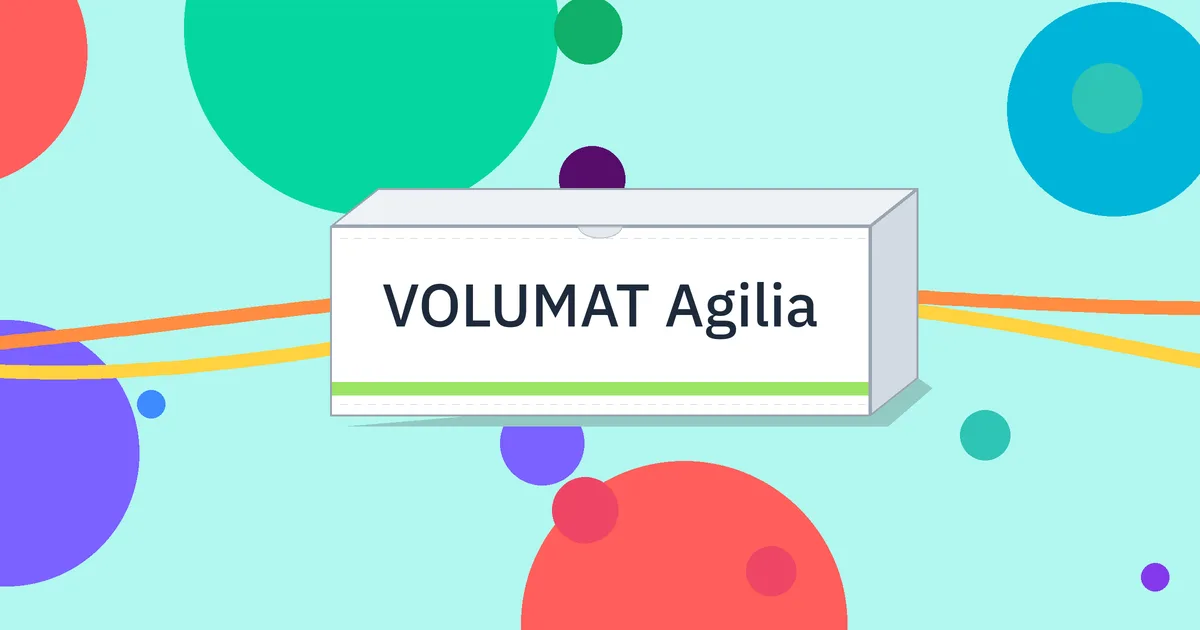 Symbolbild: Packung mit der Aufschrift VOLUMAT Agilia (PZN 18058738) – Verfügbarkeit und Bezug in Apotheken in Frankfurt am Main
