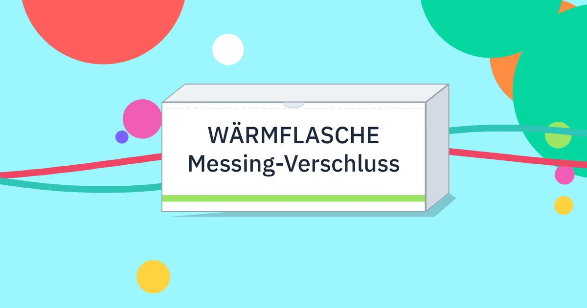 Symbolbild: Packung mit der Aufschrift WÄRMFLASCHE Messing-Verschluss (PZN 01740408) – Verfügbarkeit und Bezug in Apotheken in Frankfurt am Main
