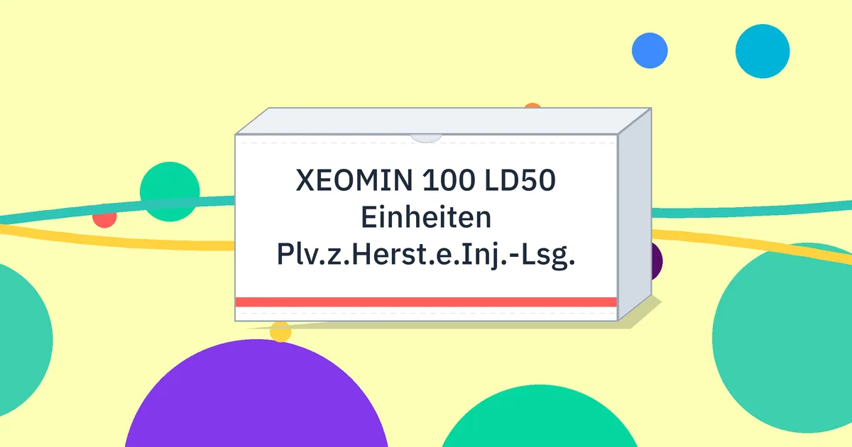 Symbolbild: Packung mit der Aufschrift XEOMIN 100 LD50 Einheiten Plv.z.Herst.e.Inj.-Lsg. (PZN 08833981) – Verfügbarkeit und Bezug in Apotheken in Frankfurt am Main