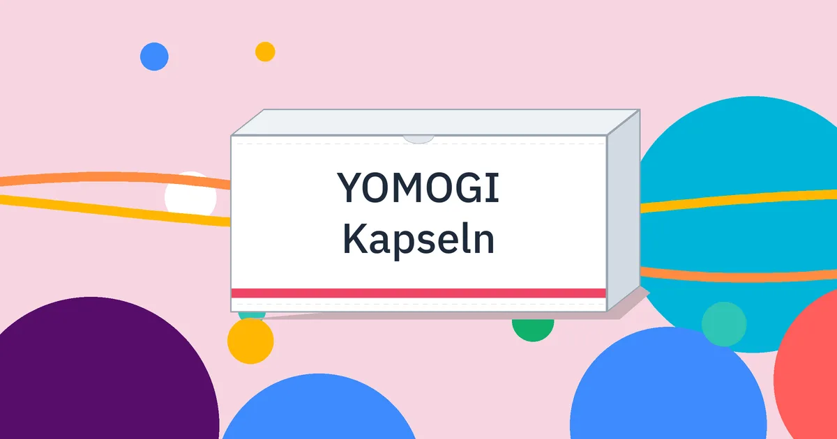Symbolbild: Packung mit der Aufschrift YOMOGI Kapseln (PZN 01499131) – Verfügbarkeit und Bezug in Apotheken in Frankfurt am Main